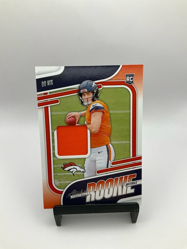 Bo Nix 2024 Absolute Rookie Materials Patch Card #ARM-BNX