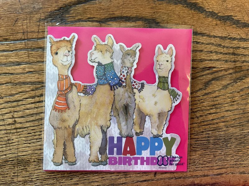 Card - Alpacas cut out