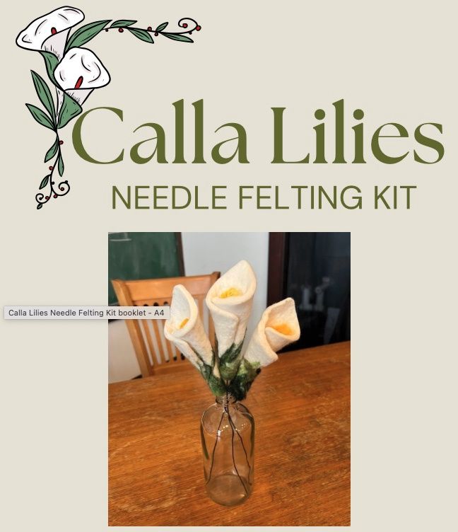 Calla Lilies Felting Kit