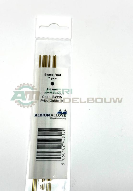 7x Messing staaf 1,5mm Albion Alloys