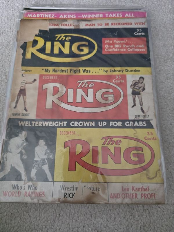 The Ring Boxing Magazine December 1957 Johnny Dundee vs Zora Folley