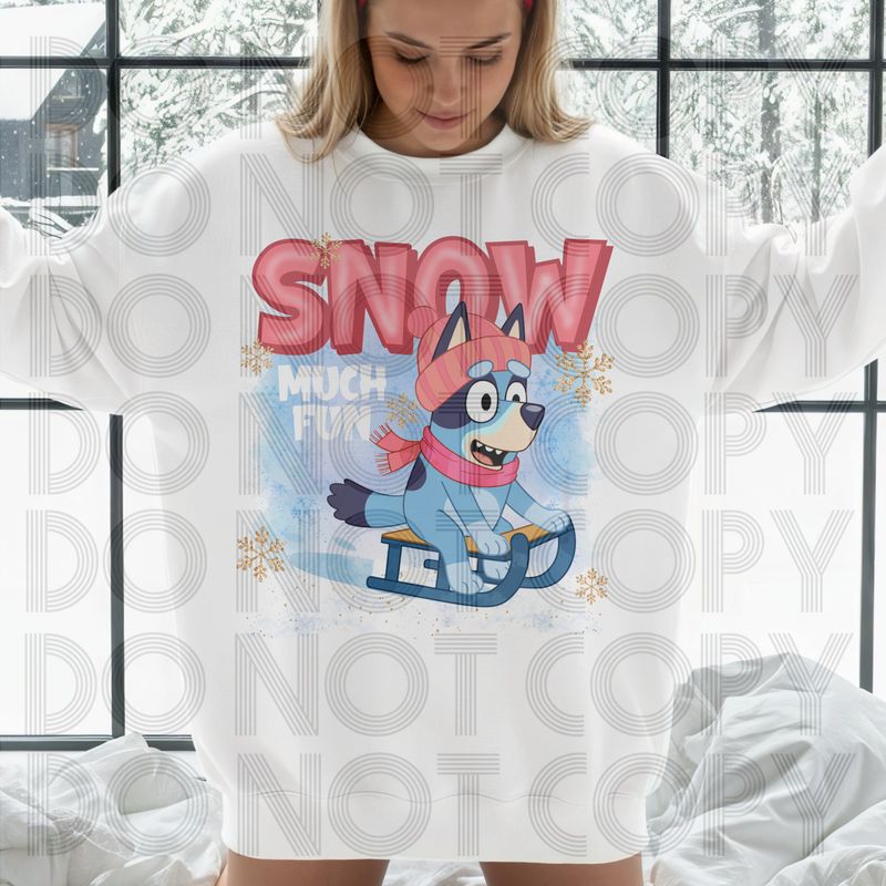 BLUEY SNOW MUCH FUN