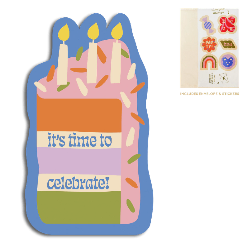 Cut-out card - Cake - It's Time To Celebrate
