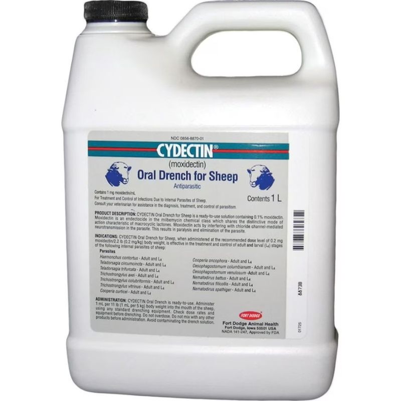 CYDECTIN ORAL DRENCH FOR SHEEP 1L.