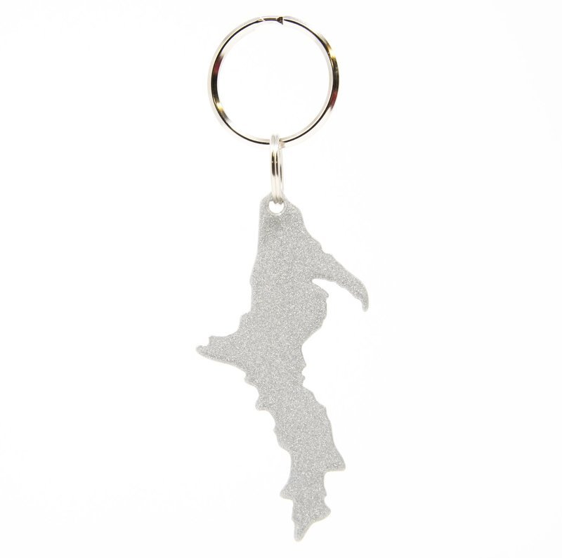 SPARKLY SILVER | UPPER PENINSULA KEYCHAIN