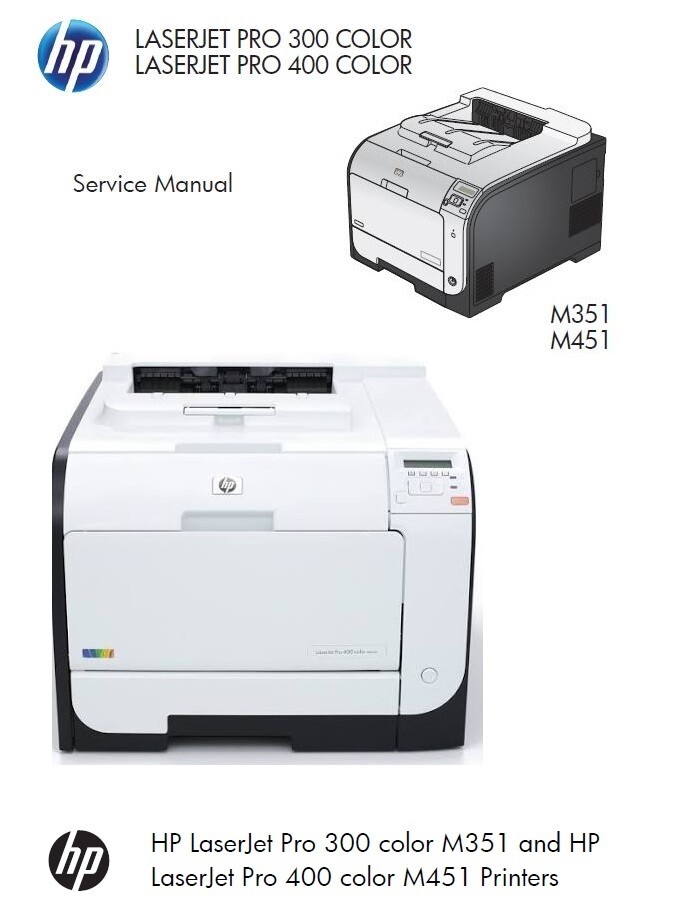 HP LaserJet M451 Pro 400 M351 M451 Printer Service Manual Repair Guide