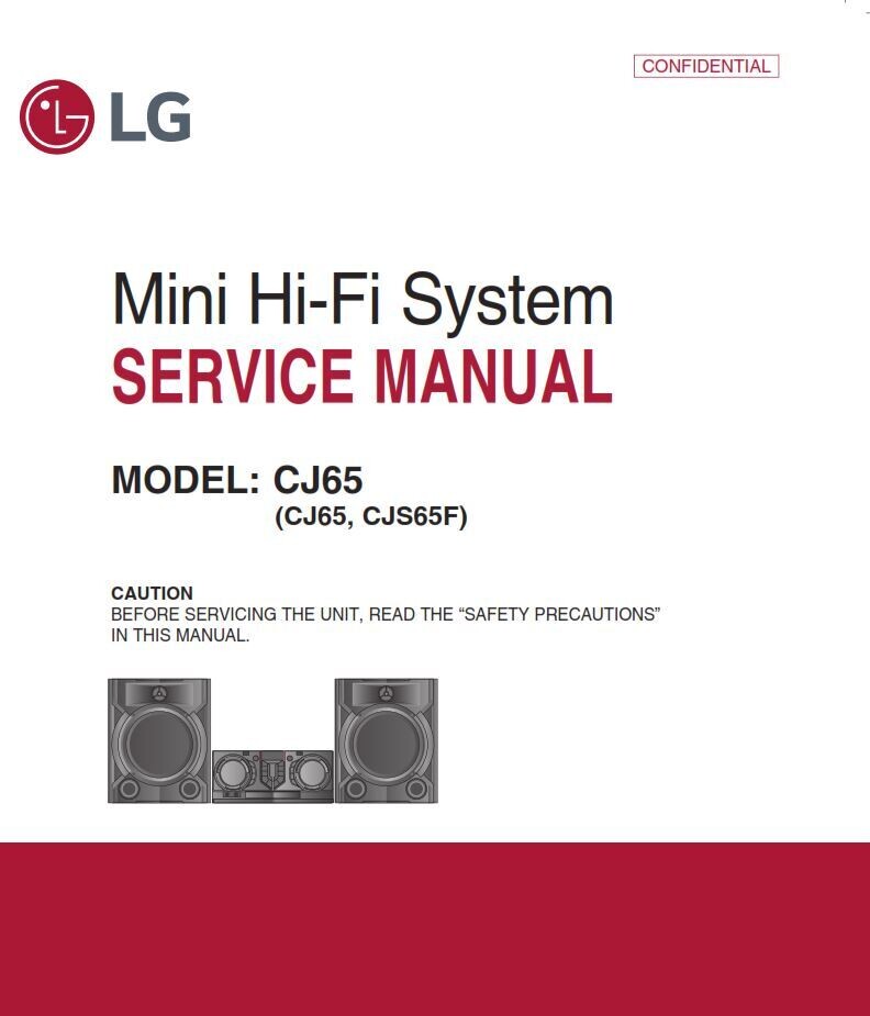 LG CJ65 CJ65F Mini Hi-Fi System Service Manual