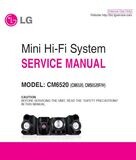LG CM4550 CMS4550F CMS4550W Hi-Fi System Service Manual
