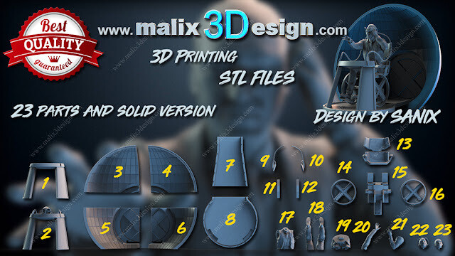 Professor X - STL Files for 3D Printing