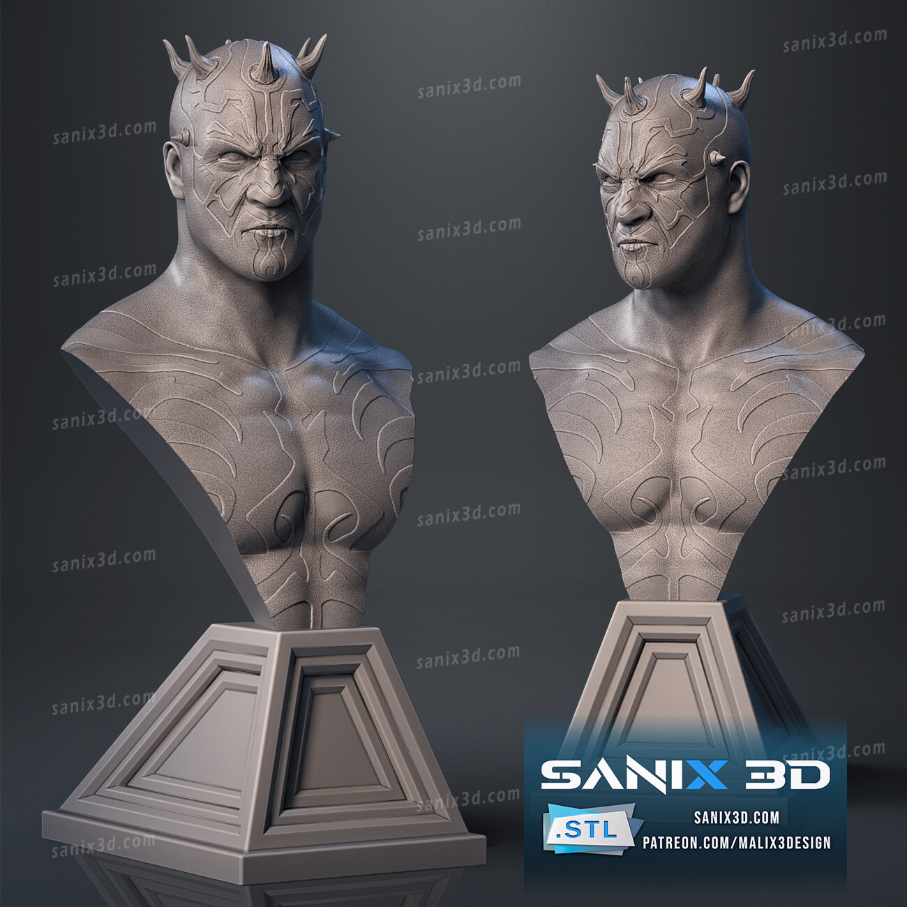 Darth Maul ( bust ) - STL Files
