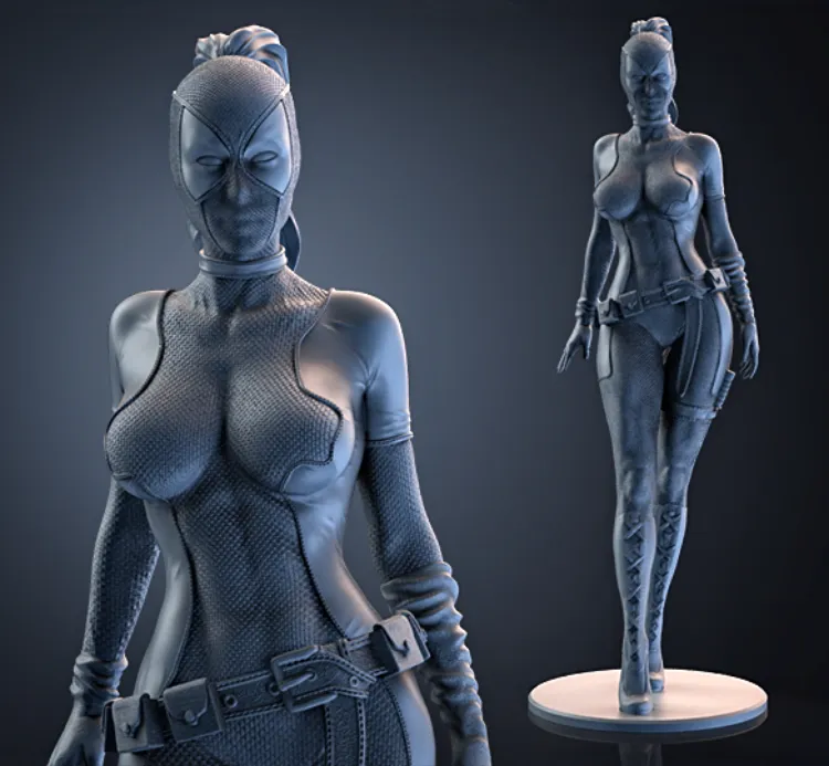 Lady DEADPOOL - STL Files for 3D Printing