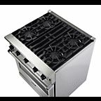 30"W./24"D. Gas Open Burner Range-4 Burners-Stainless