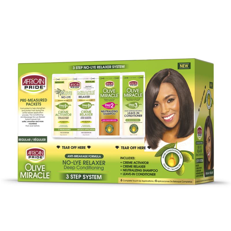 African Pride No-Lye Relaxer – Super (3 Step Sachet)