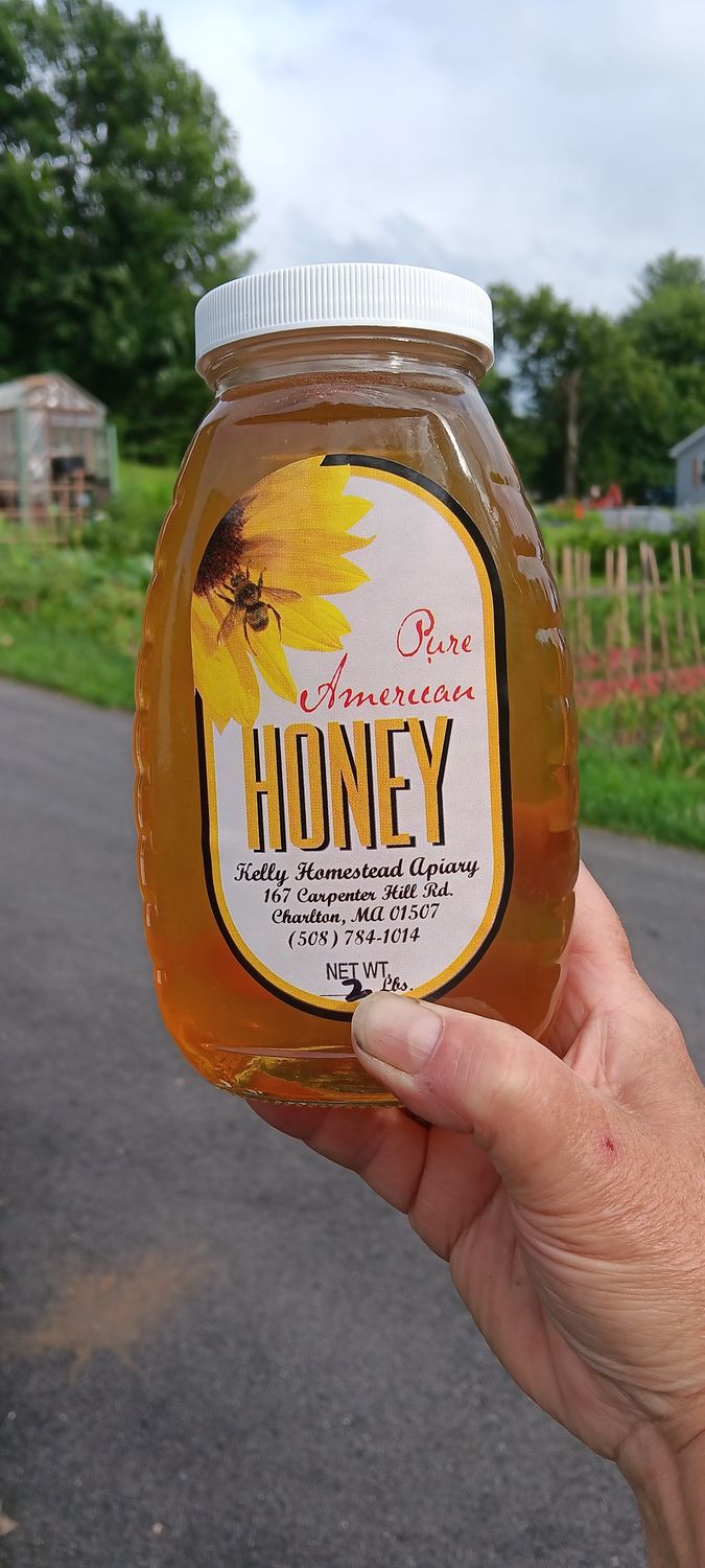Honey 2 lb. glass jar – Shop – Kelly Homestead Apiary