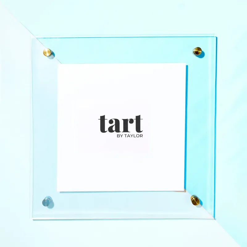 Tart Square Acrylic Floating Frame - Gold