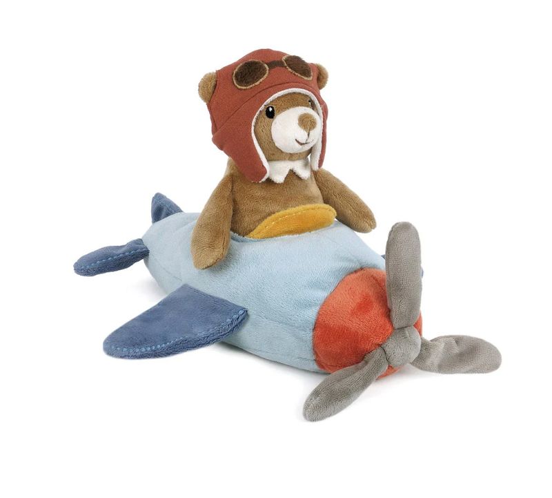 Pilot Bear & Plane Plush Toy