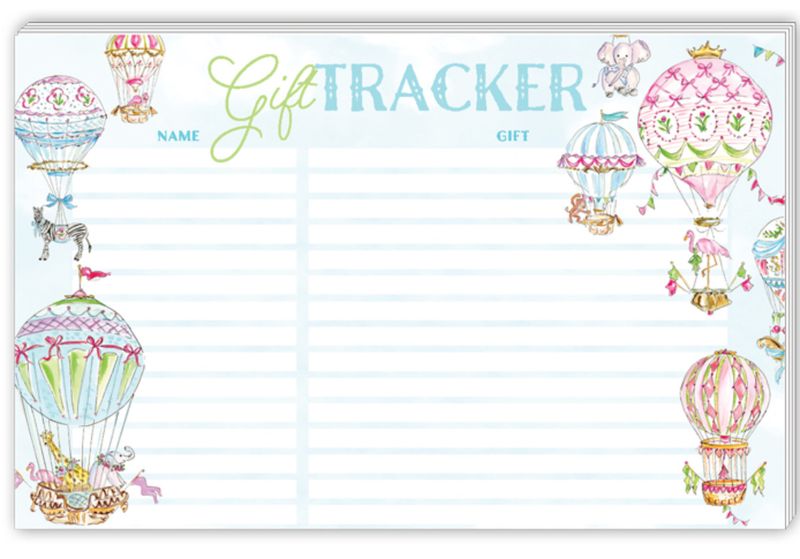 RBC Large Notepad Handpainted Hot Air Balloons Gift Tracker