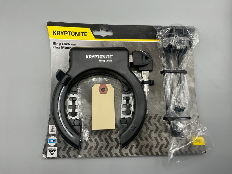 Kryptonite, Ring Lock w/ Flex Mount, Frame Lock, Key, Black