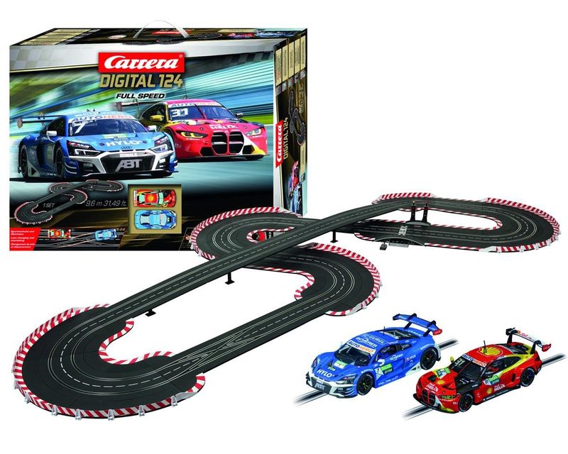 Carrera Digital 124 Full Speed Slot Car Track Racing Set w/1/24 BMW M4 ...