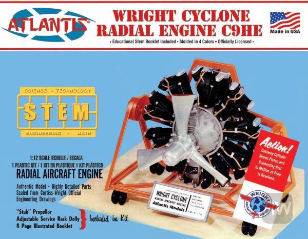 AANM6052, Atlantis - Wright Cyclone 9 Radial Engine 1/12