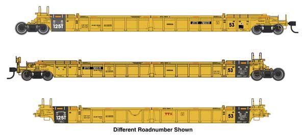 910-55828, WalthersMainline - NSC Articulated 3-Unit 53' Well Car ...