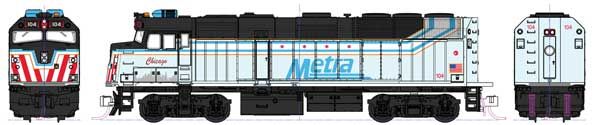 KAT176CHICDCC, Kato USA - EMD F40PH Commuter Version - DCC - N scale