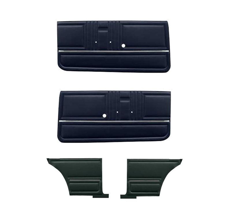 1967 Camaro Firebird Pre-Assembled Standard Front & Rear Panels Pair -Black
