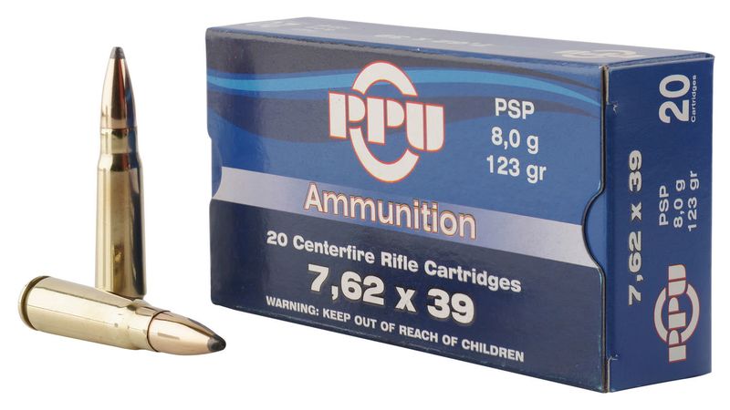 PPU 7.62x39 Soviet 123 Grain PSP