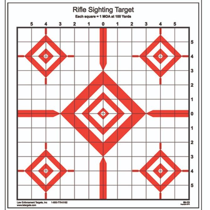 Champion Redfield Style 100 Yard Precision Sight-In Targets (Pack of 100)