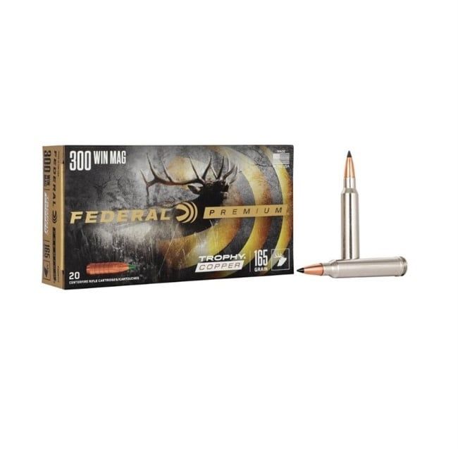 Federal 300 Win Mag 165 Grain Trophy Copper