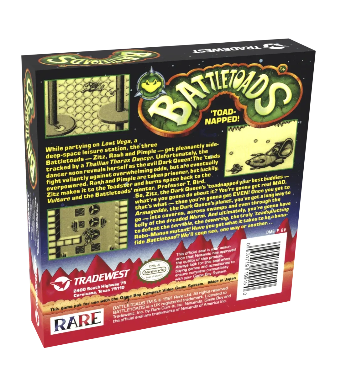 Battletoads Reproduction Box