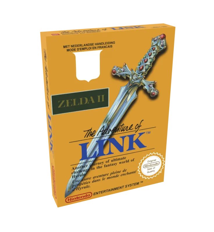 Zelda 2 The Adventure of Link Reproduction Box