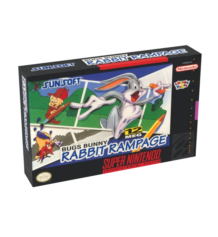 Bugs Bunny Rabbit Rampage Reproduction Box