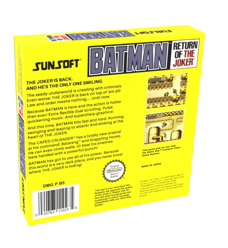 Batman Return of the Joker Reproduction Box