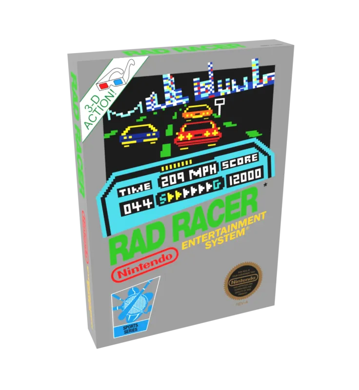 Rad Racer Reproduction Box