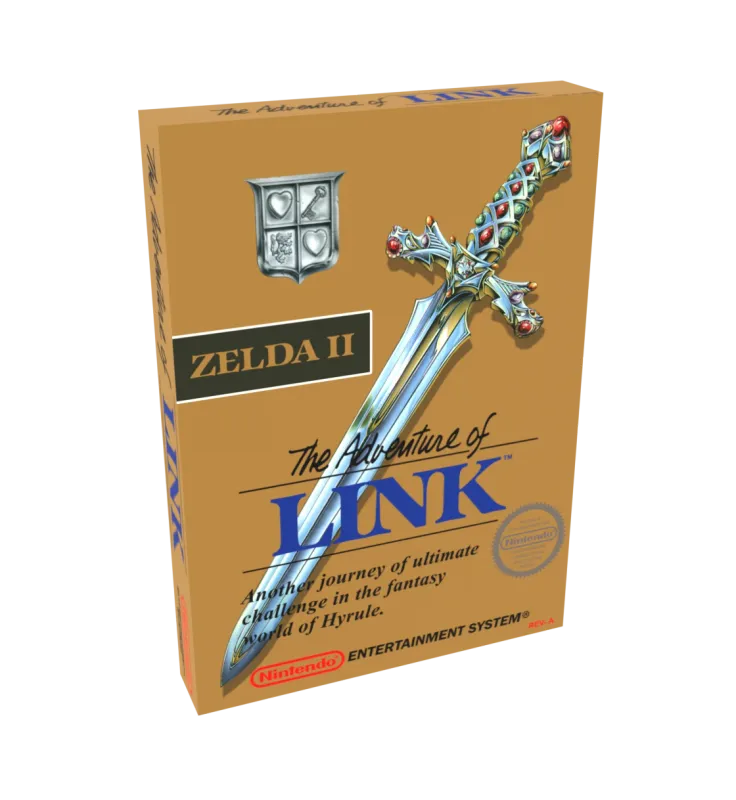 Zelda 2 The Adventure of Link Reproduction Box