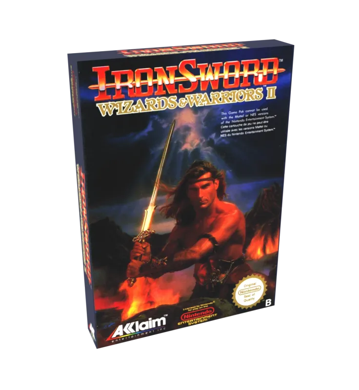 Iron Sword - Wizards and Warriors 2 Reproduction Box