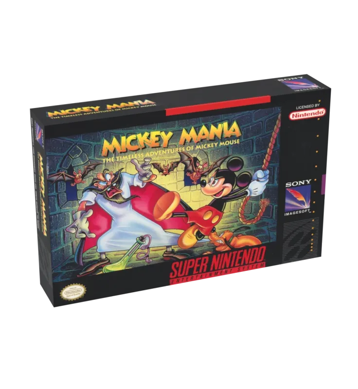 Mickey Mania The Timeless Adventures of Mickey Mouse Reproduction Box