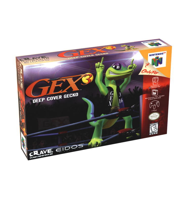 Gex 3 Deep Cover Gecko Reproduction Box
