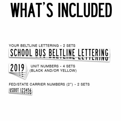 19 Passenger Blue Bird C2 Vision School Bus Lettering