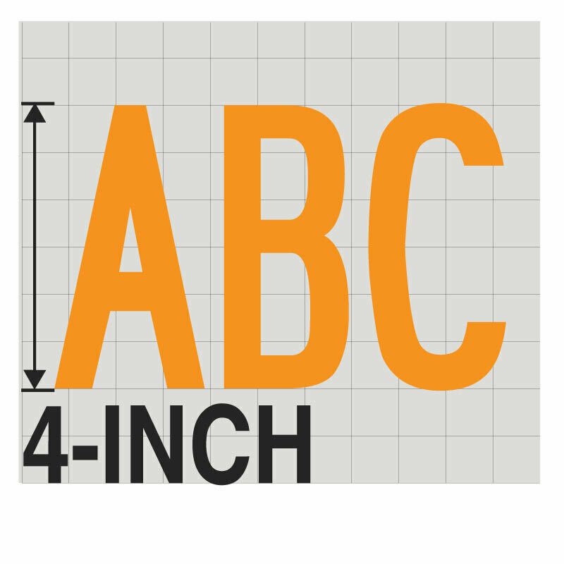 4-Inch YELLOW VINYL LETTERING