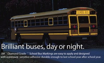 Universal Reflective School Bus Decal - Fits Most School Buses