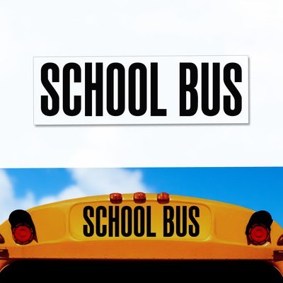 School Bus Decal 8" x 30" Condensed Style