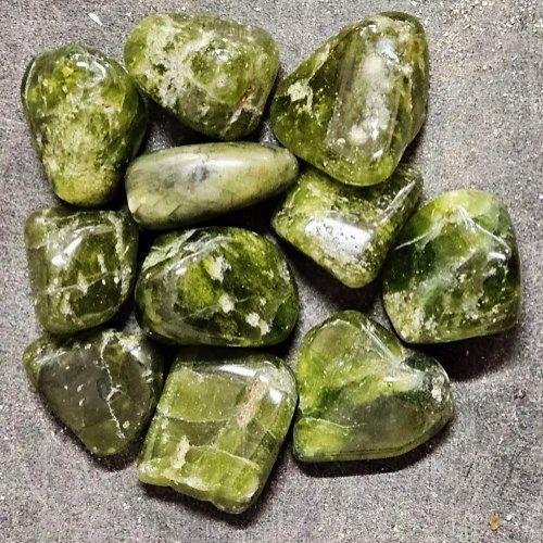 Vesuvianite aka Idocrase Tumbled Stone .75"