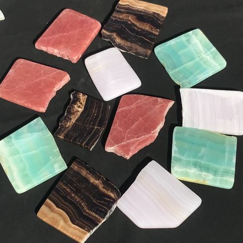 Calcite Slab Polished 5"x3" 300-500g - Select Stone