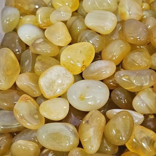 Onyx Golden Yellow Tumbled Stone .5"