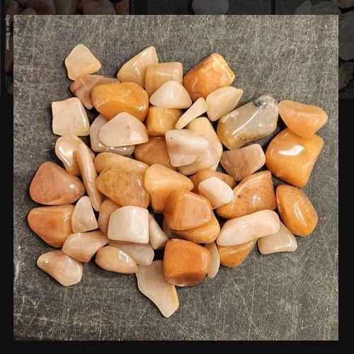 Quartz Peach Tumbled Stone .5"-1"