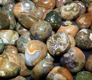 Jasper Rainforest aka Rainforest Rhyolite Tumbled Stone .5"-.75"