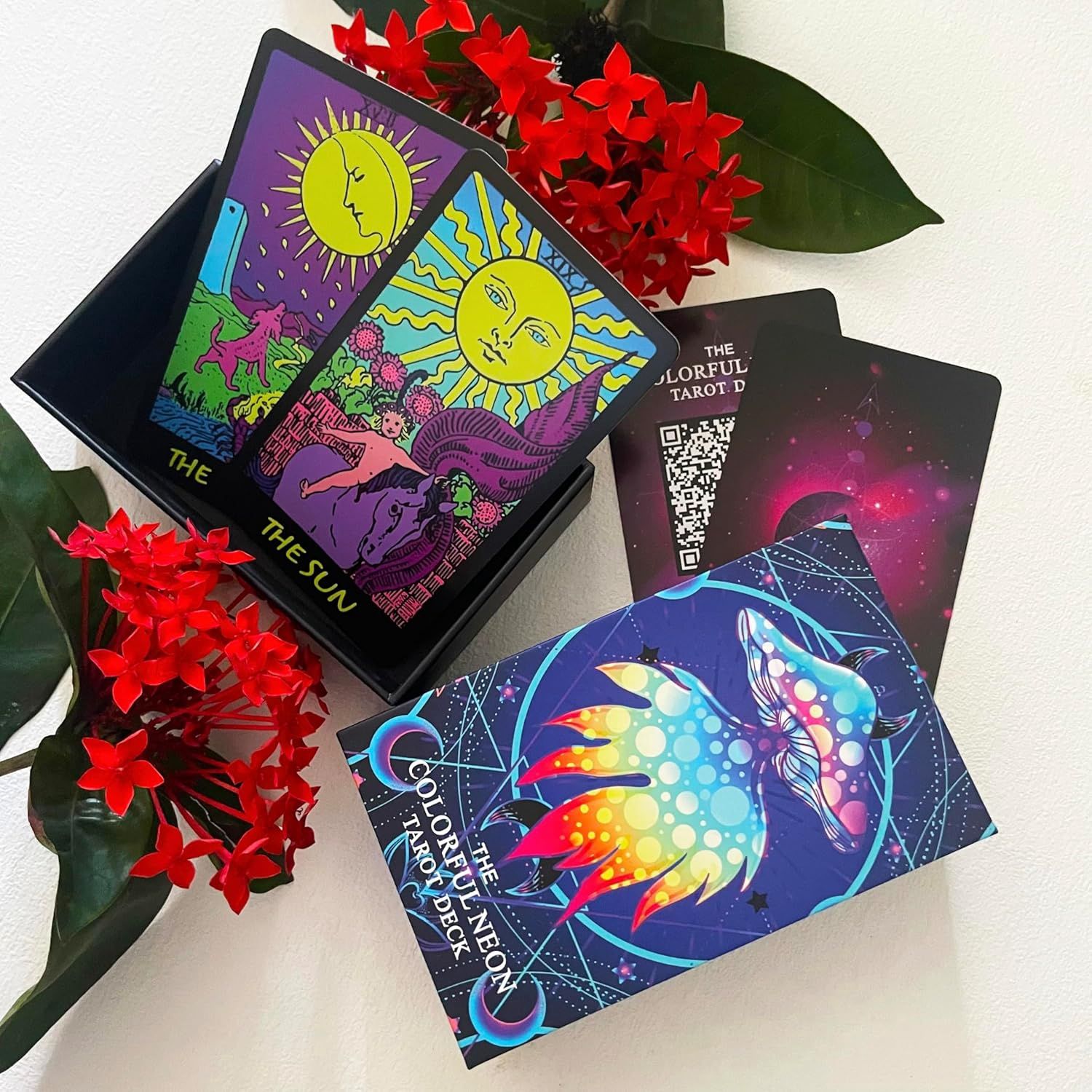 Colorful Neon Tarot Deck
