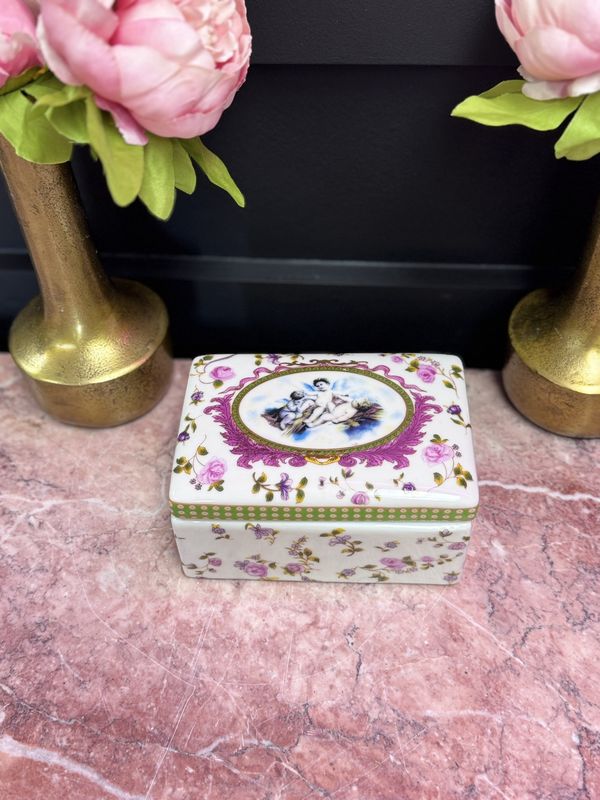 Cherub Porcelain Keepsake Box
